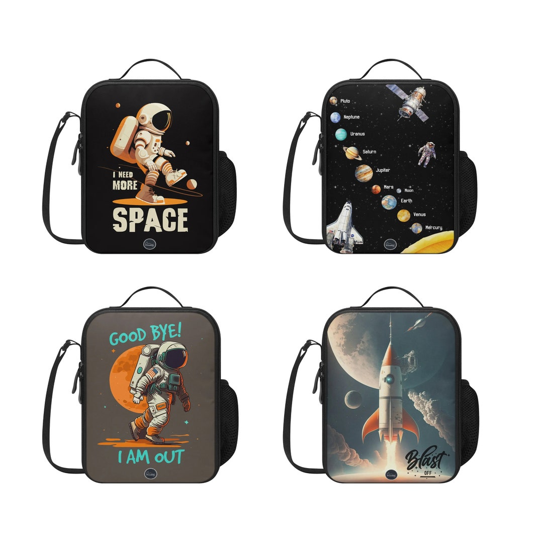Space Lunch Box Astronaut Lunch Bag Outer Space Food Bag Planets Snack ...