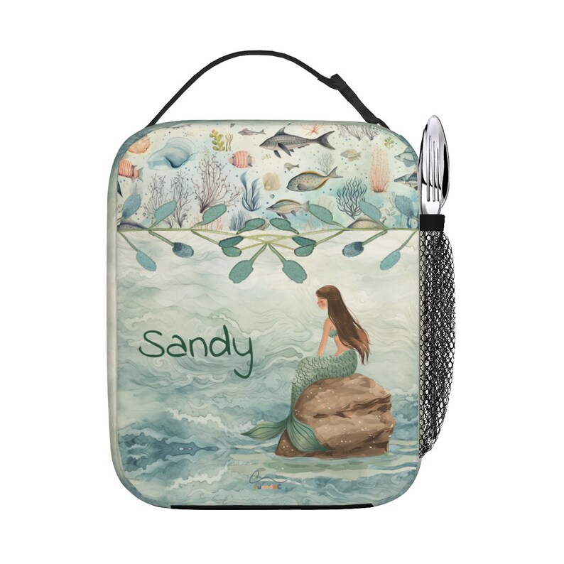 Kids Backpack Lunch Box Pencil Case 3pc Set Mermaid Fish Underwater ...