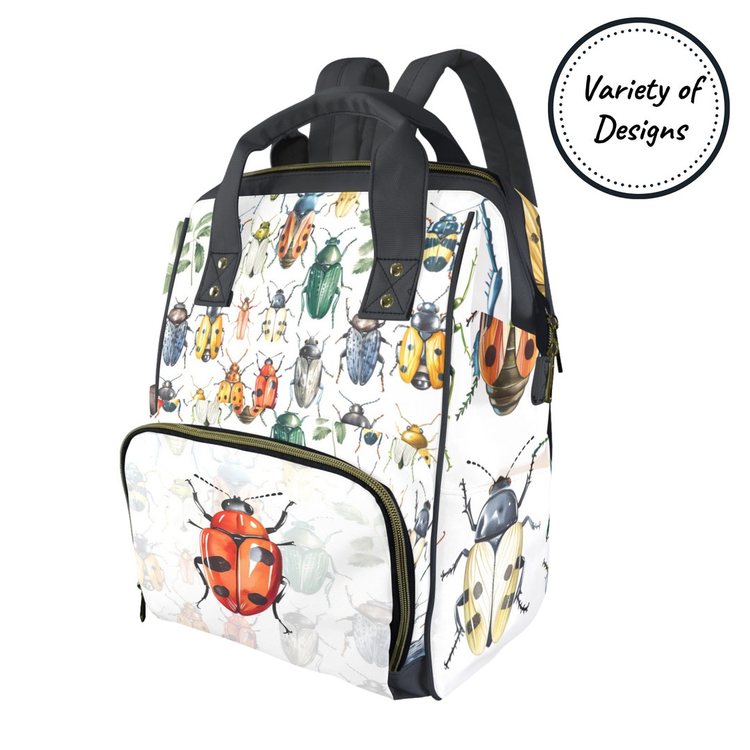 Bug & Beetle Insects Cute Diaper Bag Personalised Multifunction Large ...