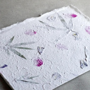 Handmade Flower Paper, Eco-friendly Petal and Leaf Paper, Deckle-edge ...