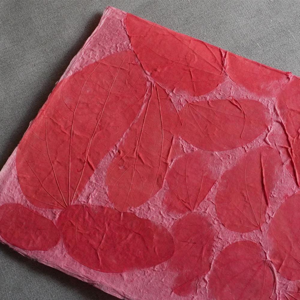 Handmade Natural Leaf Paper, Eco-friendly Mulberry Paper, Deckle-edge ...