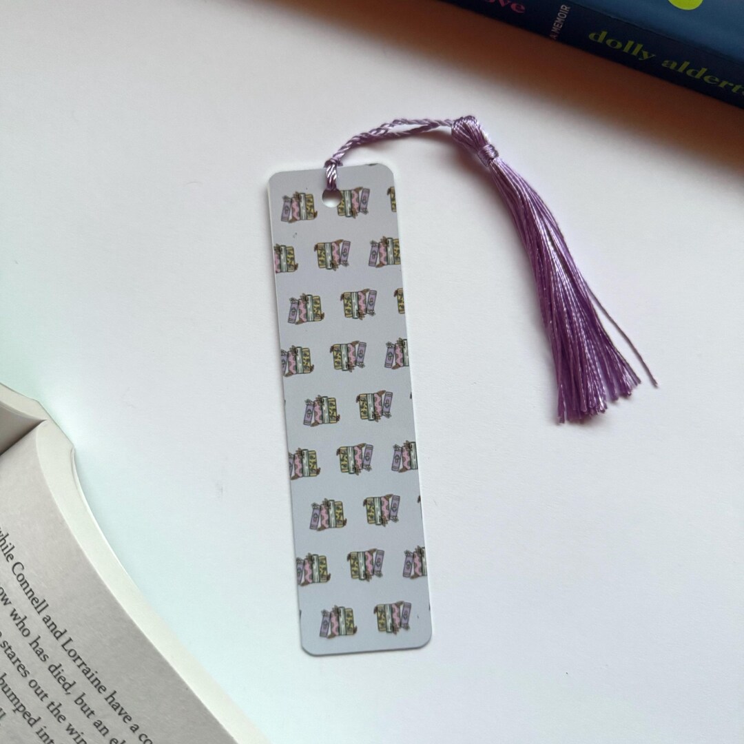 Pastel Purple Bookstacks Bookmark - Cute Bookmark, Bookmarks, Bookish ...