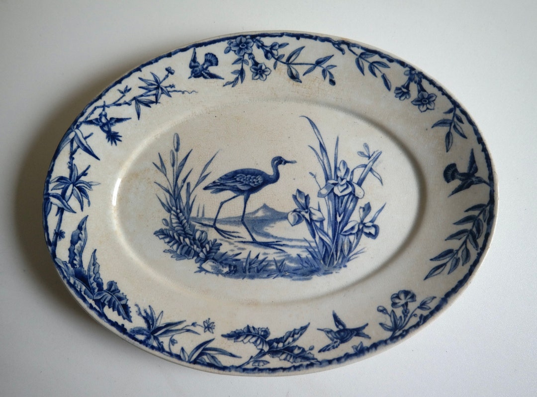 Antique Victorian Ridgeway RSR Indus Blue and White Plate - Etsy