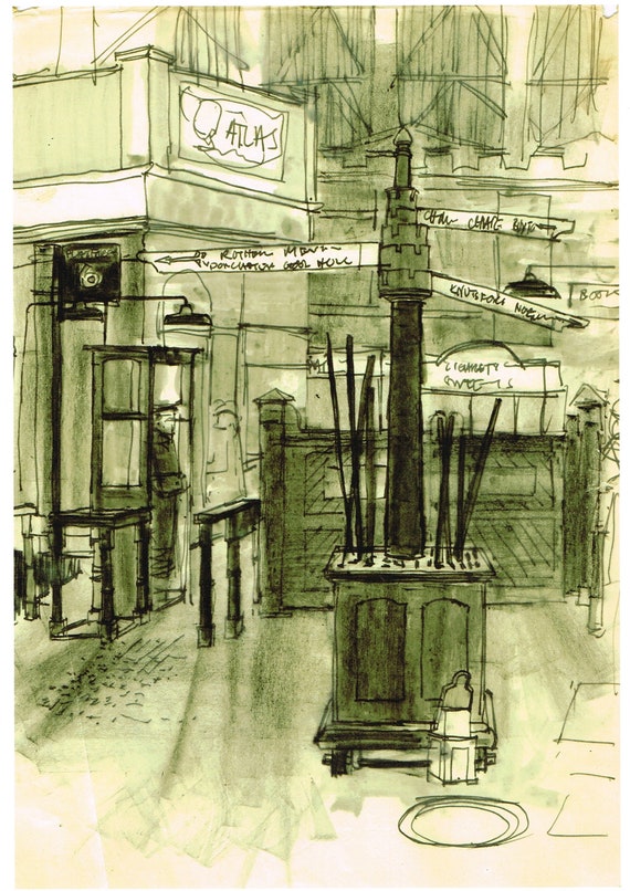 Indian Railway Station Drawing