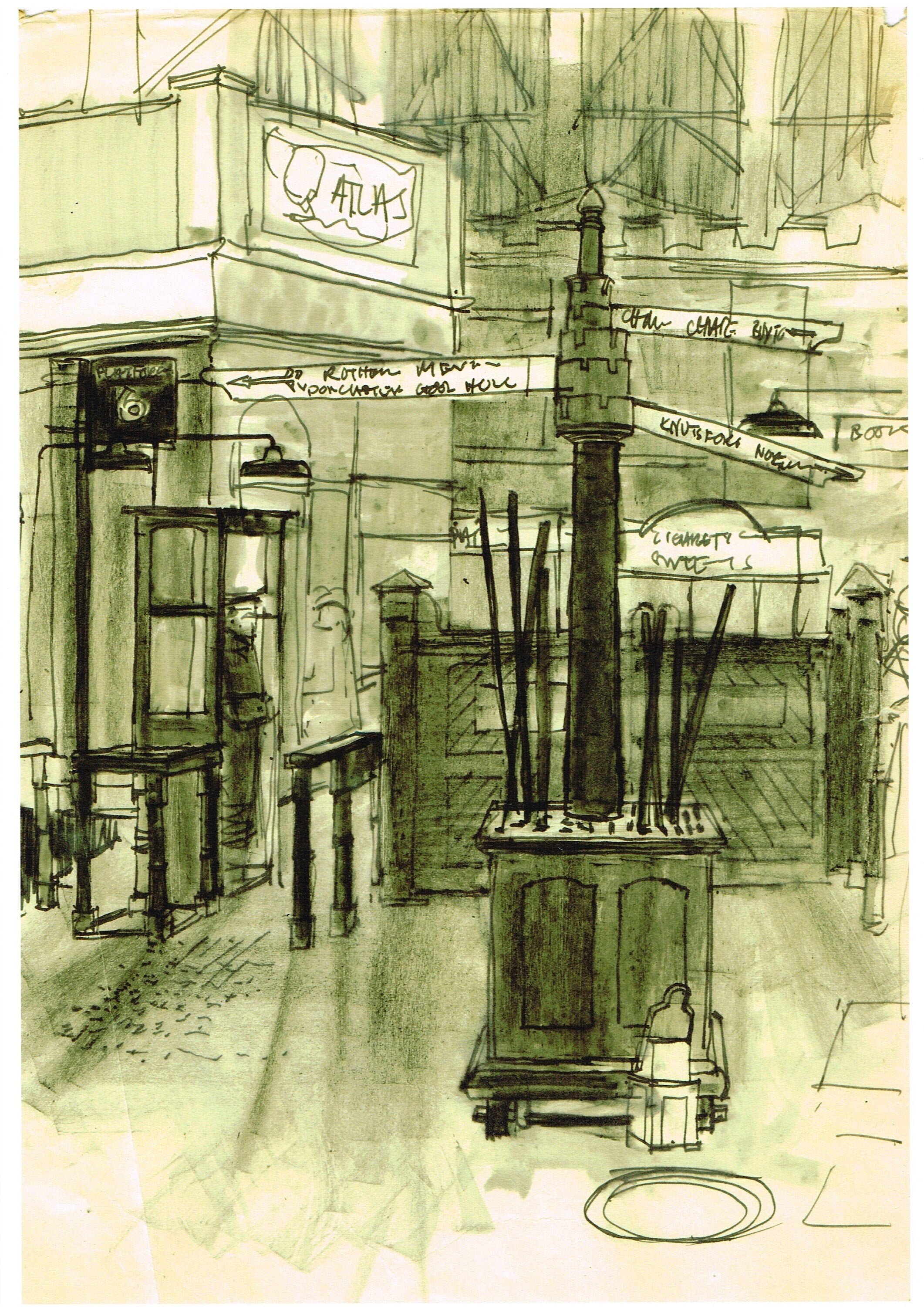 Train Station Platform Drawing