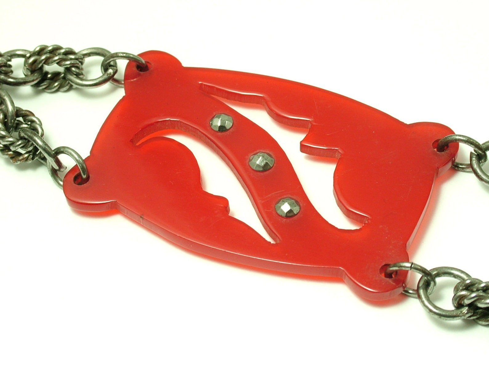 Vintage/ Estate 1950s/ 60s Kitsch Retro Bright Red Lucite | Etsy