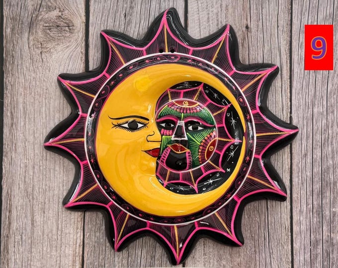 Ceramic Eclipse, Mexican Ceramic Wall Art, Mexican Pottery, Mexican ...