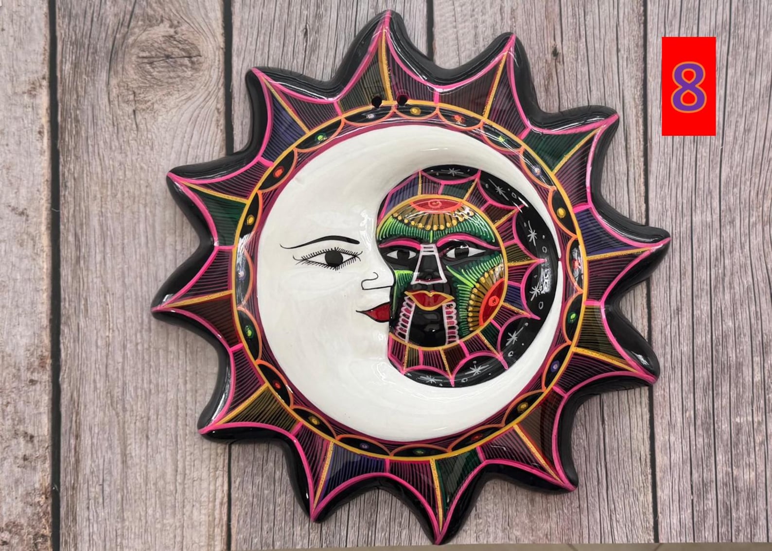 Ceramic Eclipse, Mexican Ceramic Wall Art, Mexican Pottery, Mexican ...