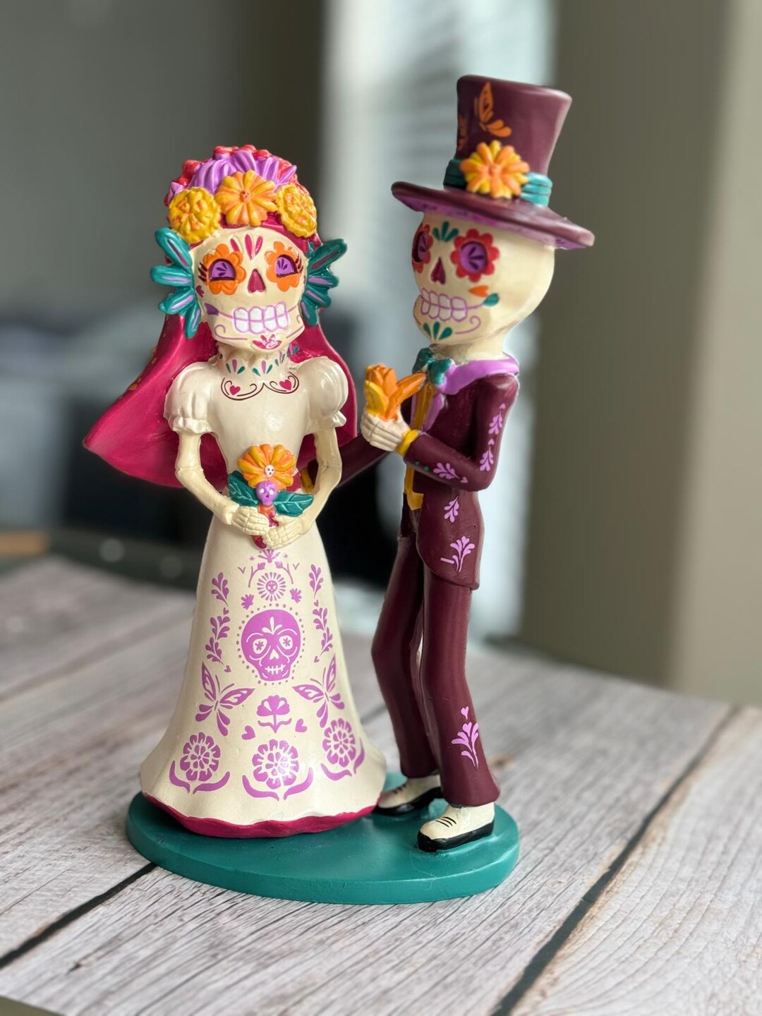 The Bride and Groom, Catrina Day of the Dead, Resin Catrina, Day of the ...