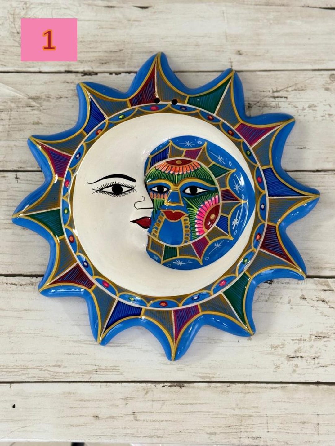 Ceramic Eclipse, Mexican Ceramic Wall Art, Mexican Pottery, Mexican ...