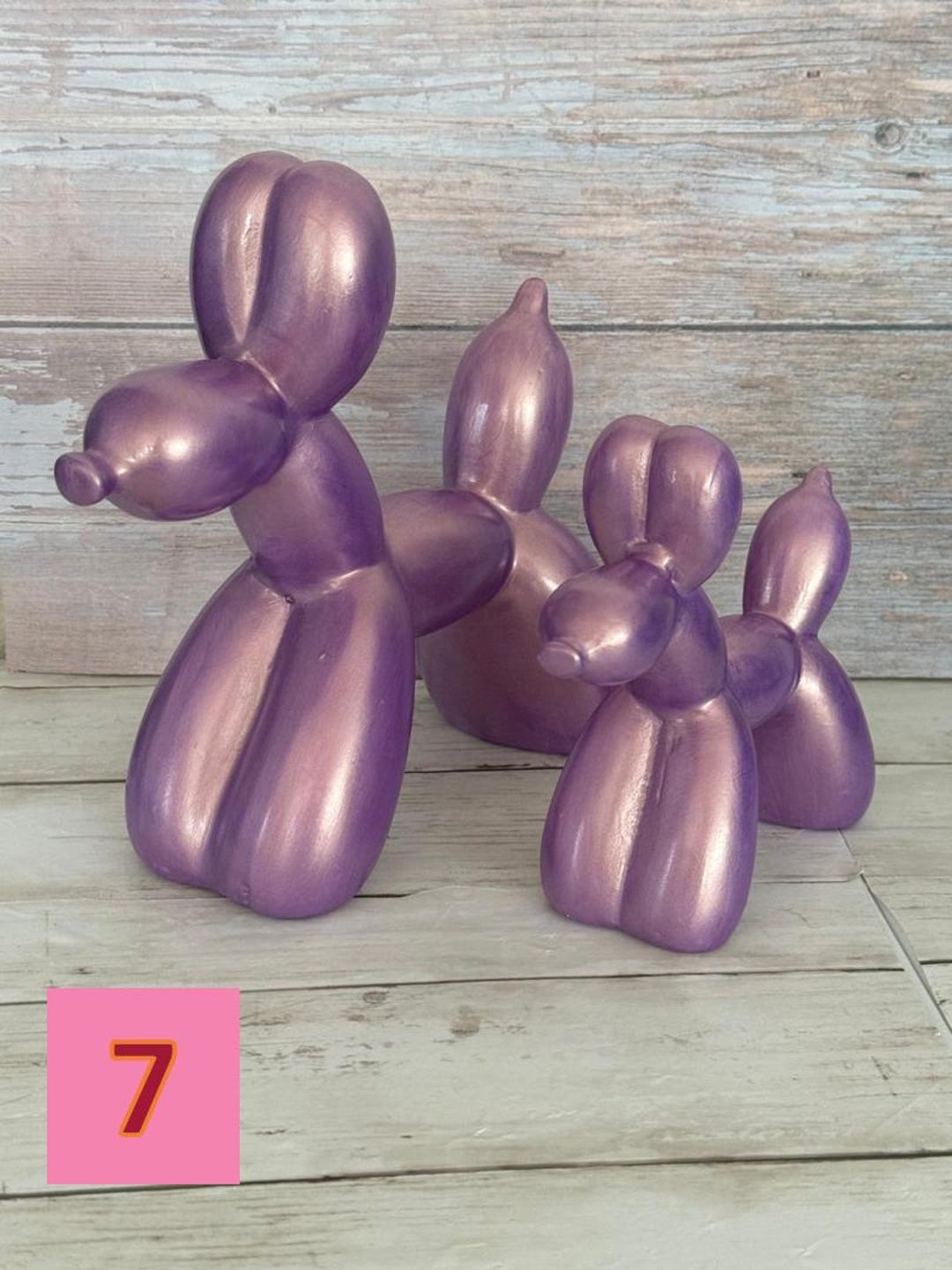 Set of 2 Ceramic Balloon Dogs, Home Decor, Dog Lovers, Modern Decor ...