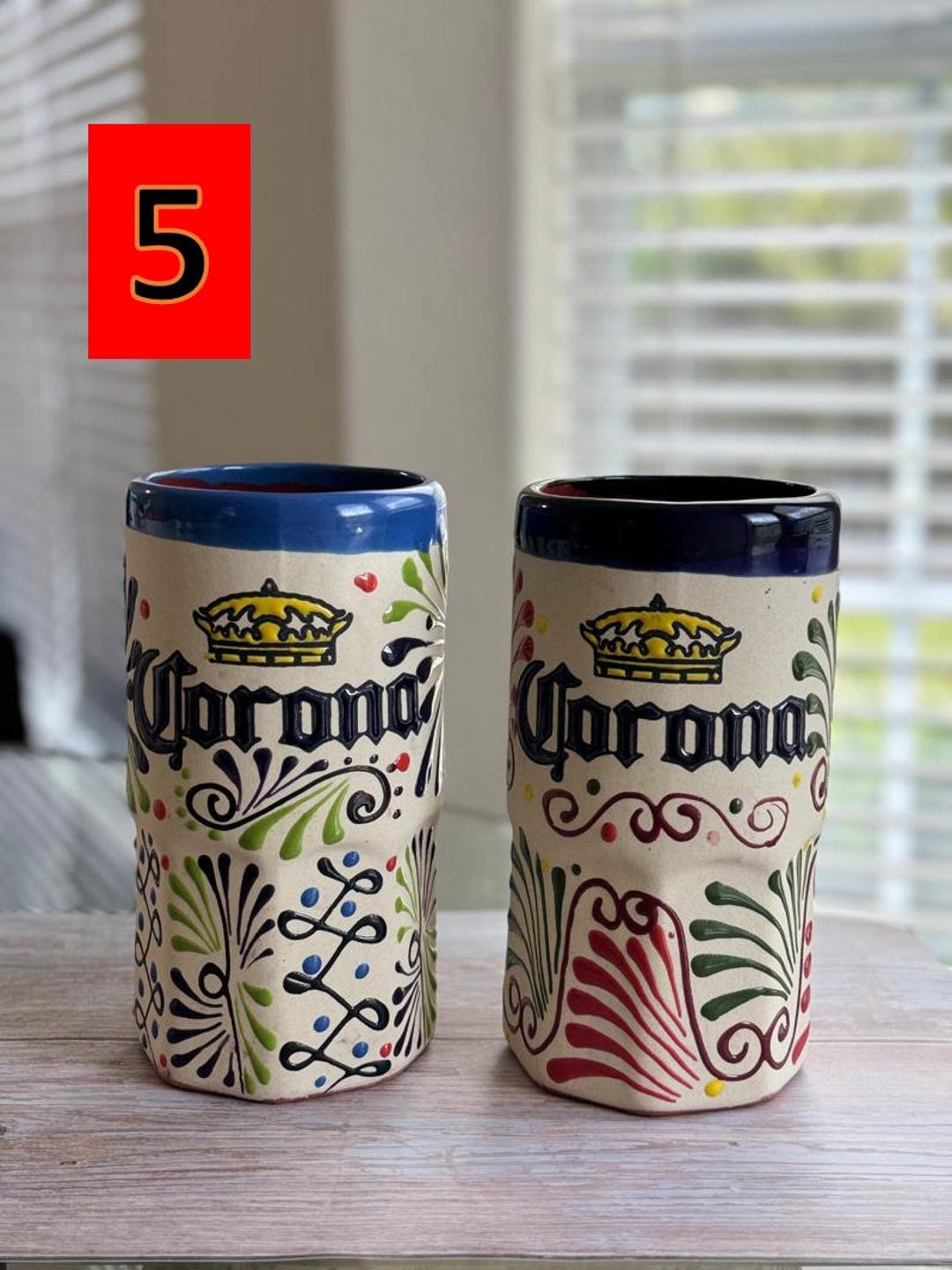 SET OF 2 Beer Mug, Mexican Craft, Mexican Beer Mug, Mexican Pottery ...