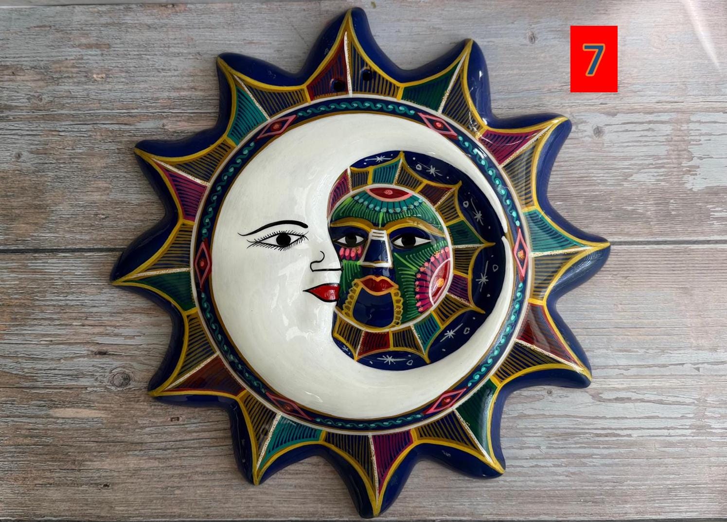 Ceramic Eclipse, Mexican Ceramic Wall Art, Mexican Pottery, Mexican ...