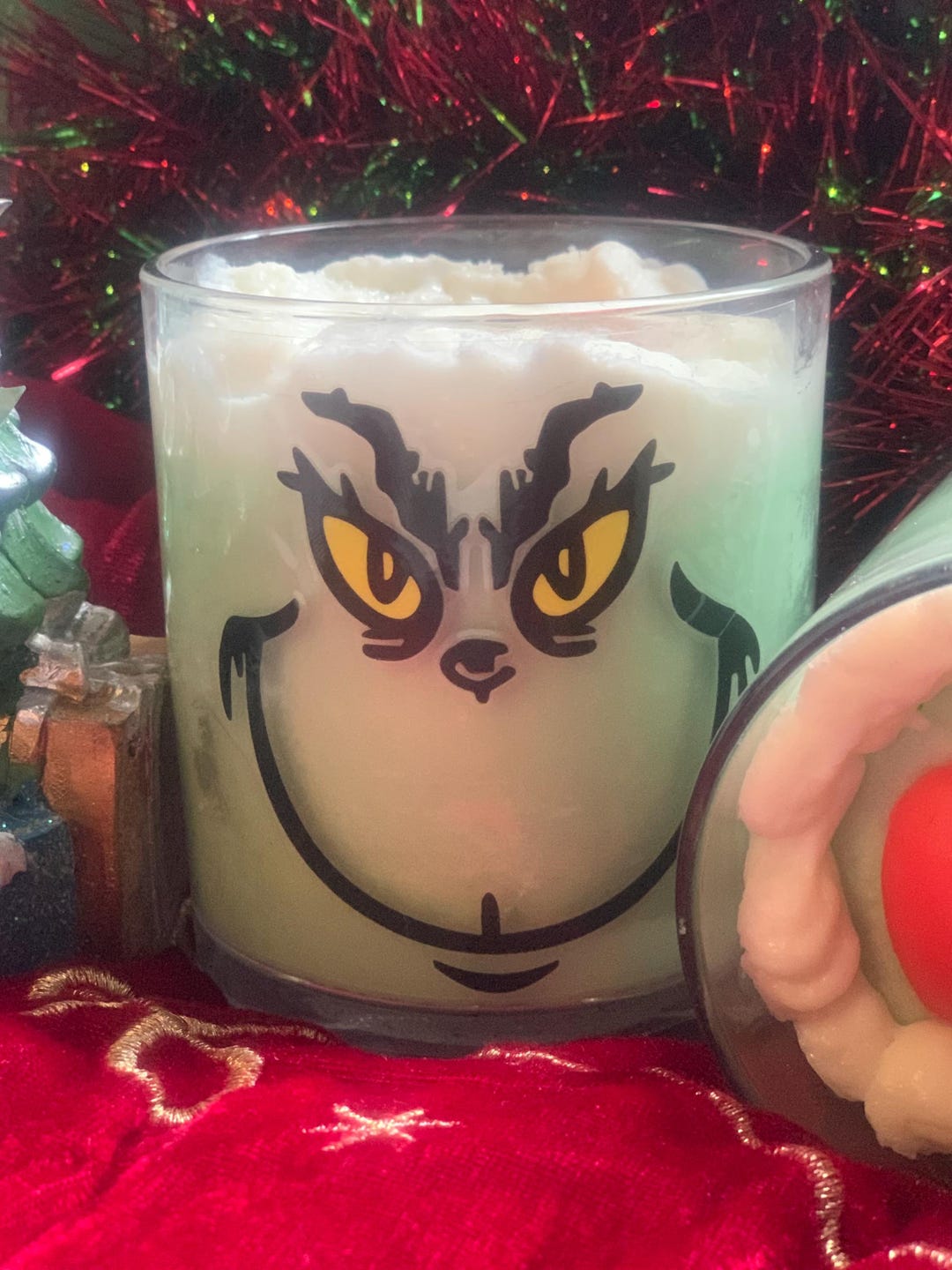 Mr. Grinch Christmas Candle – 14oz Soy Wax, Fresh Pine Scent - Etsy
