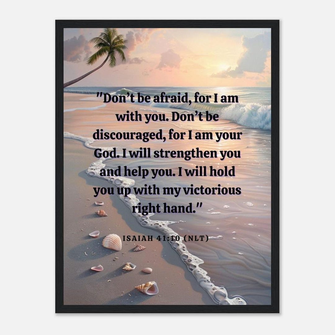 Ready to Hang, Wall Art, Christian Wall Art, Peaceful Beach, Faith ...