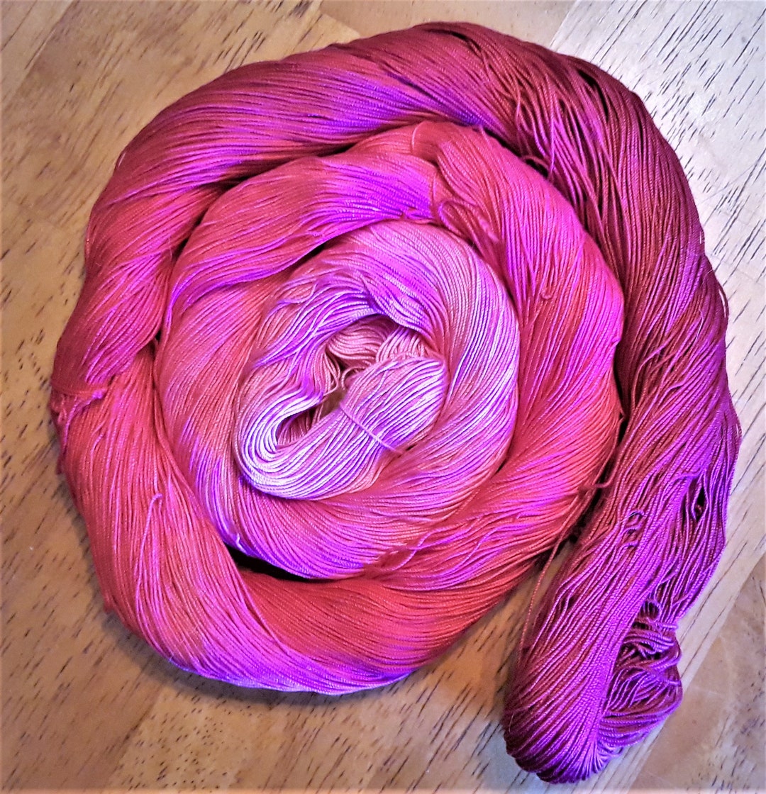 Hand Dyed Cotton Crochet Thread Size #20, Red Rose, 50 Yards - Etsy
