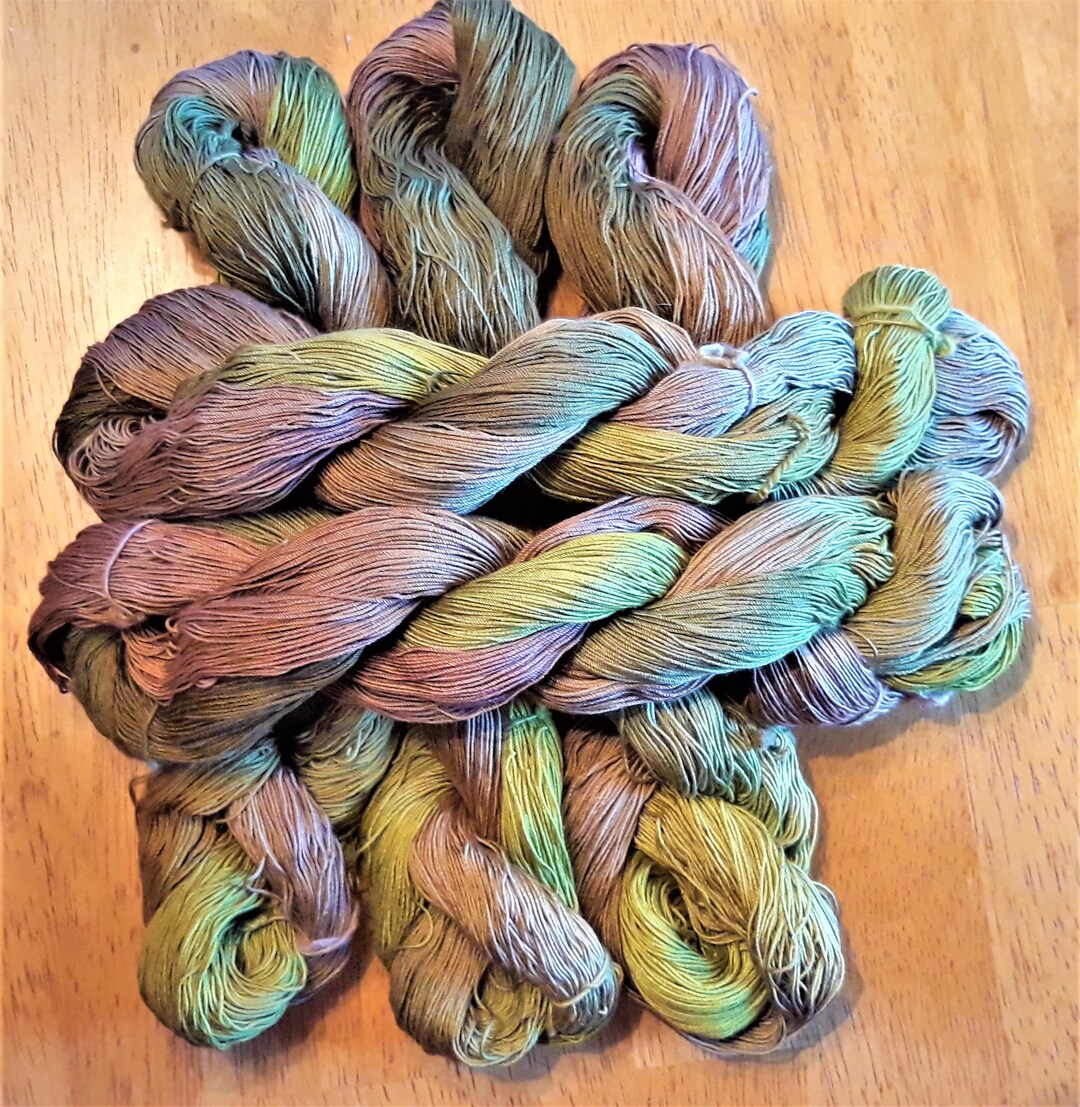Hand Dyed Cotton Crochet Thread Sizes #10 and #20, Camouflage Colors ...