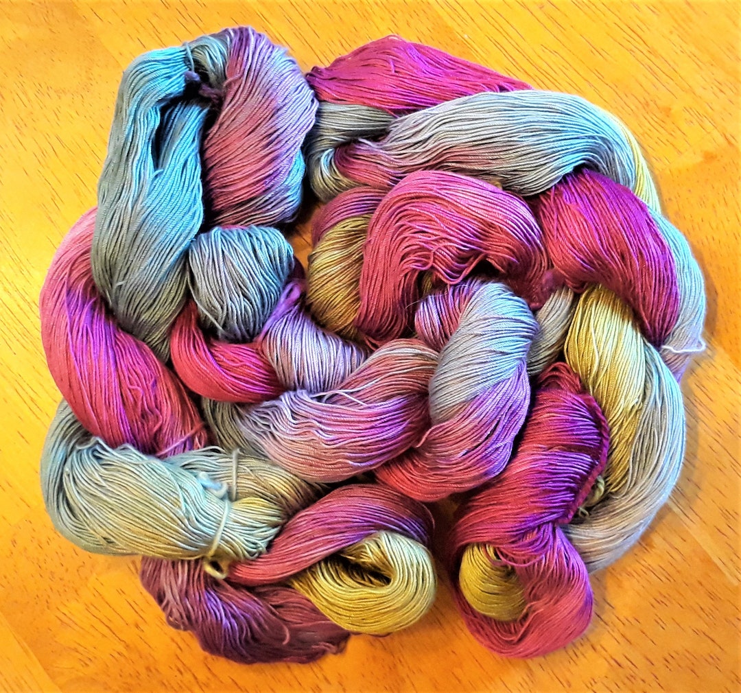 Hand Dyed Cotton Crochet Thread Sizes #10 and #20, Eggplant Colors, 50 ...