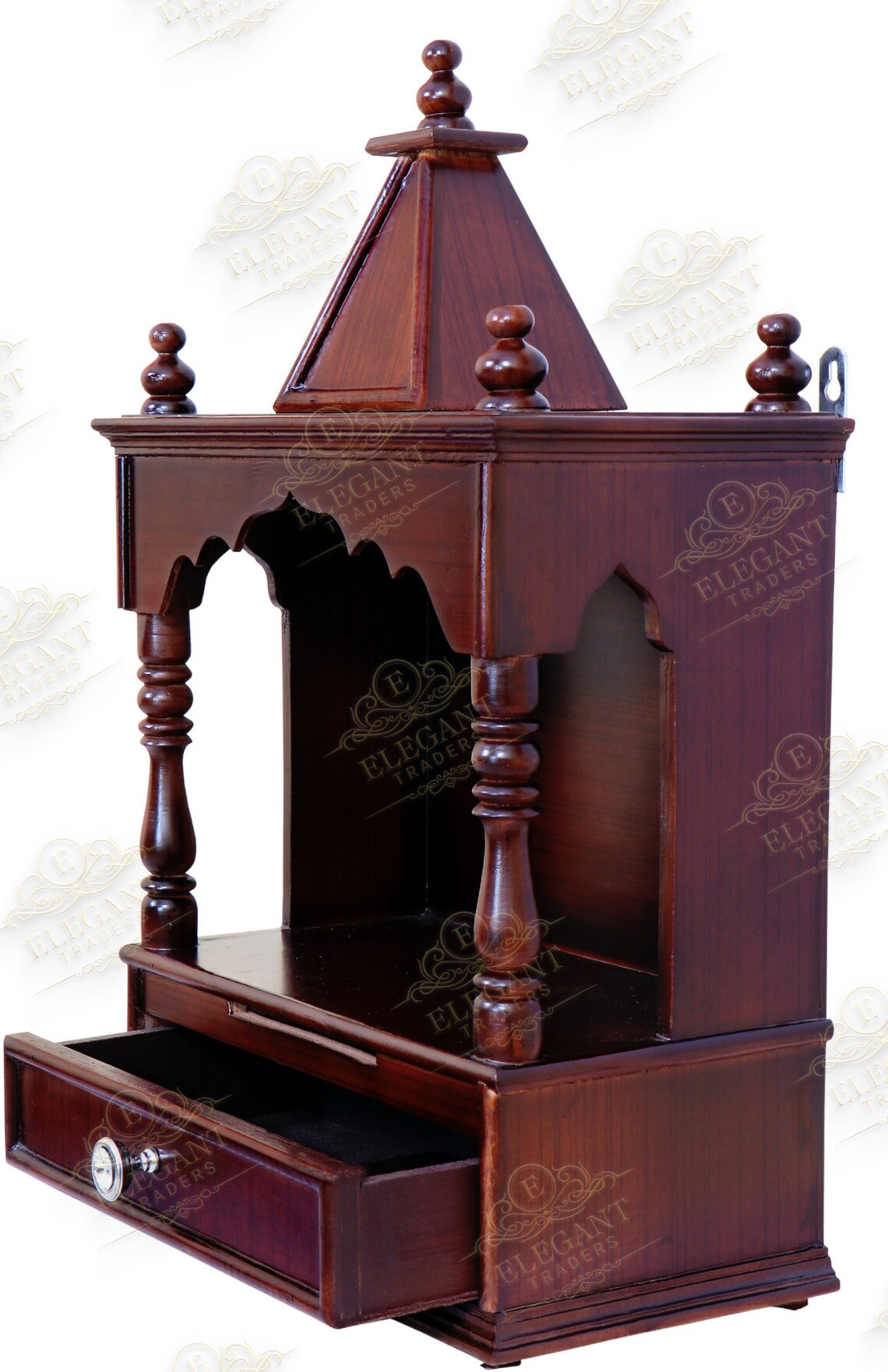 Designer Pooja Mandir / Mantap / Wooden Temple With Drawer - Etsy