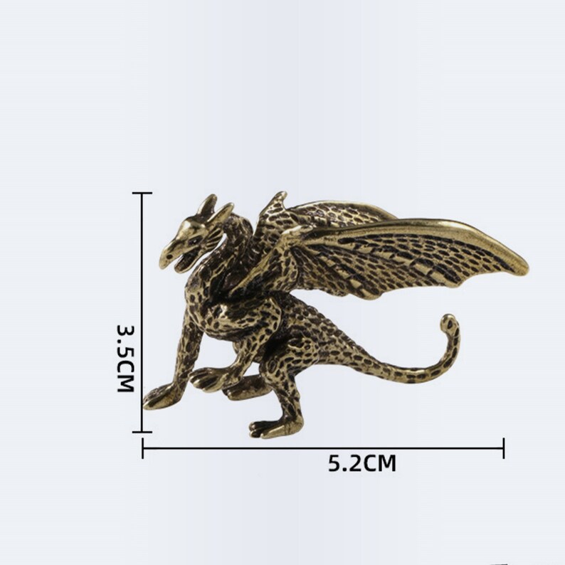 Vintage Style Brass Dragon Ornament Animal Lover's Gift, Goose ...