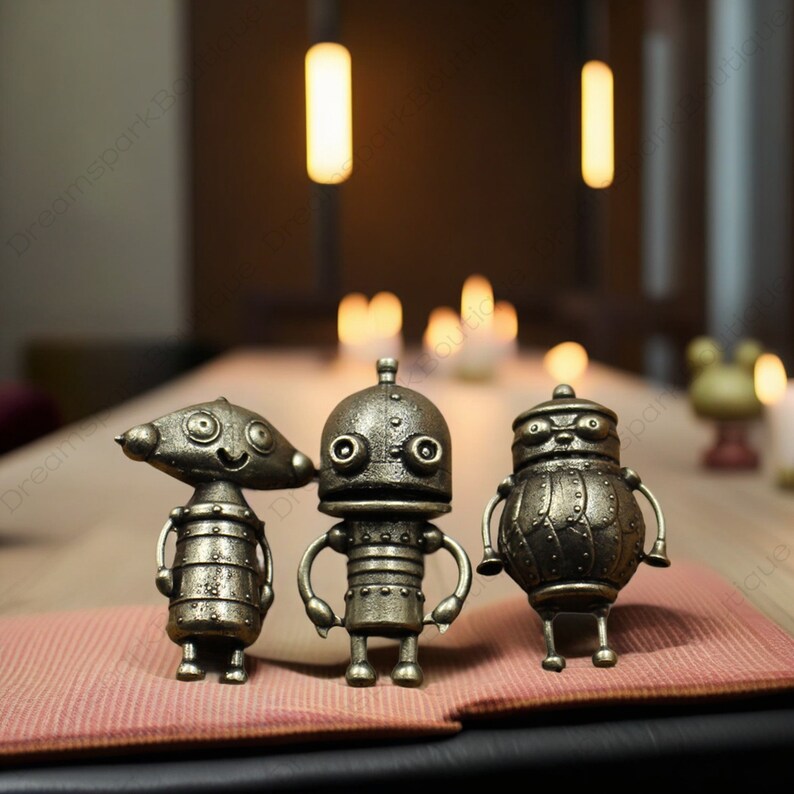 Vintage Style Brass Robot Figurine Cute Robot Figurine Statue - Etsy