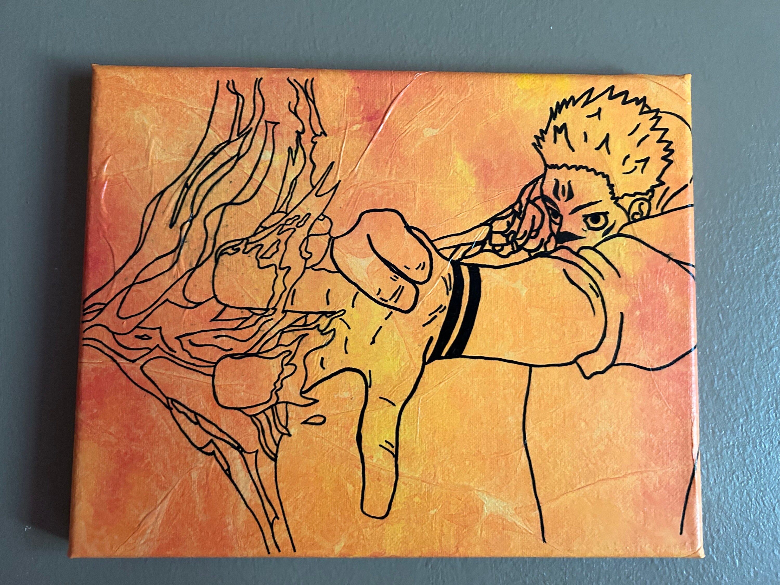 Jujutsu Kaisen Yuju Itadori Ryomen Sukuna Wrapped Canvas Wall Art 8 X ...