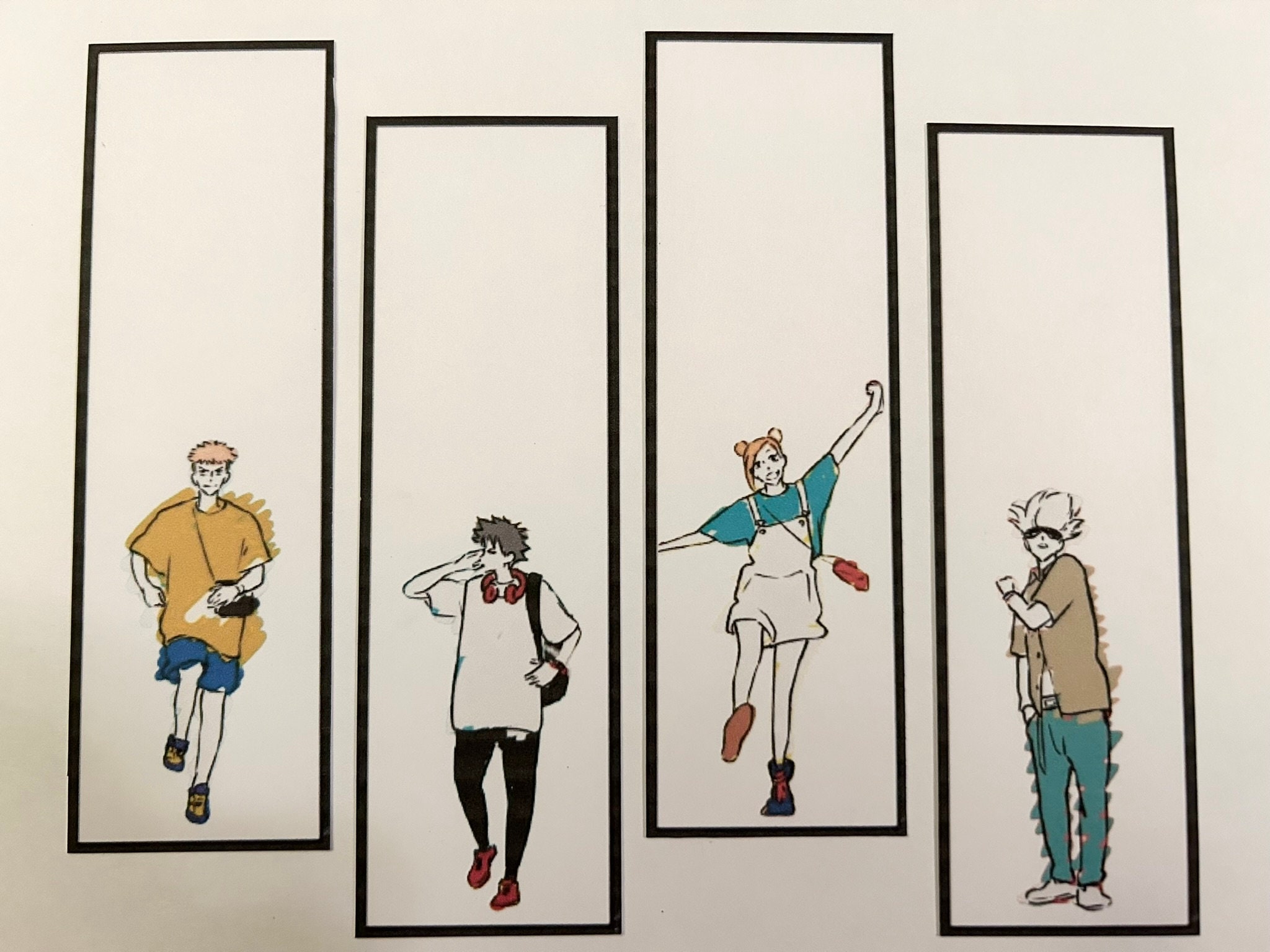Jujutsu Kaisen S1 Outro Sketch Character Bookmarks Itadori Megumi ...