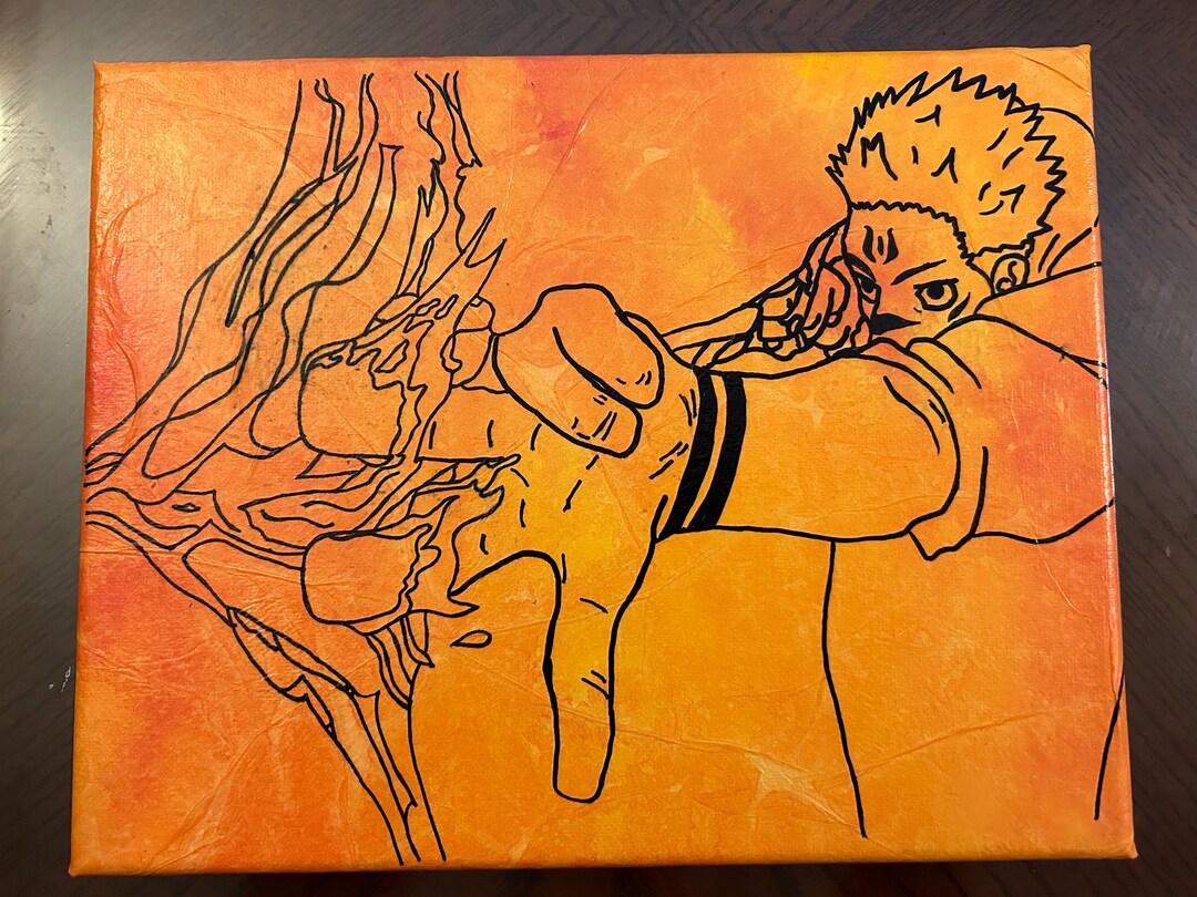 Jujutsu Kaisen Yuju Itadori Ryomen Sukuna Wrapped Canvas Wall Art 8 X ...
