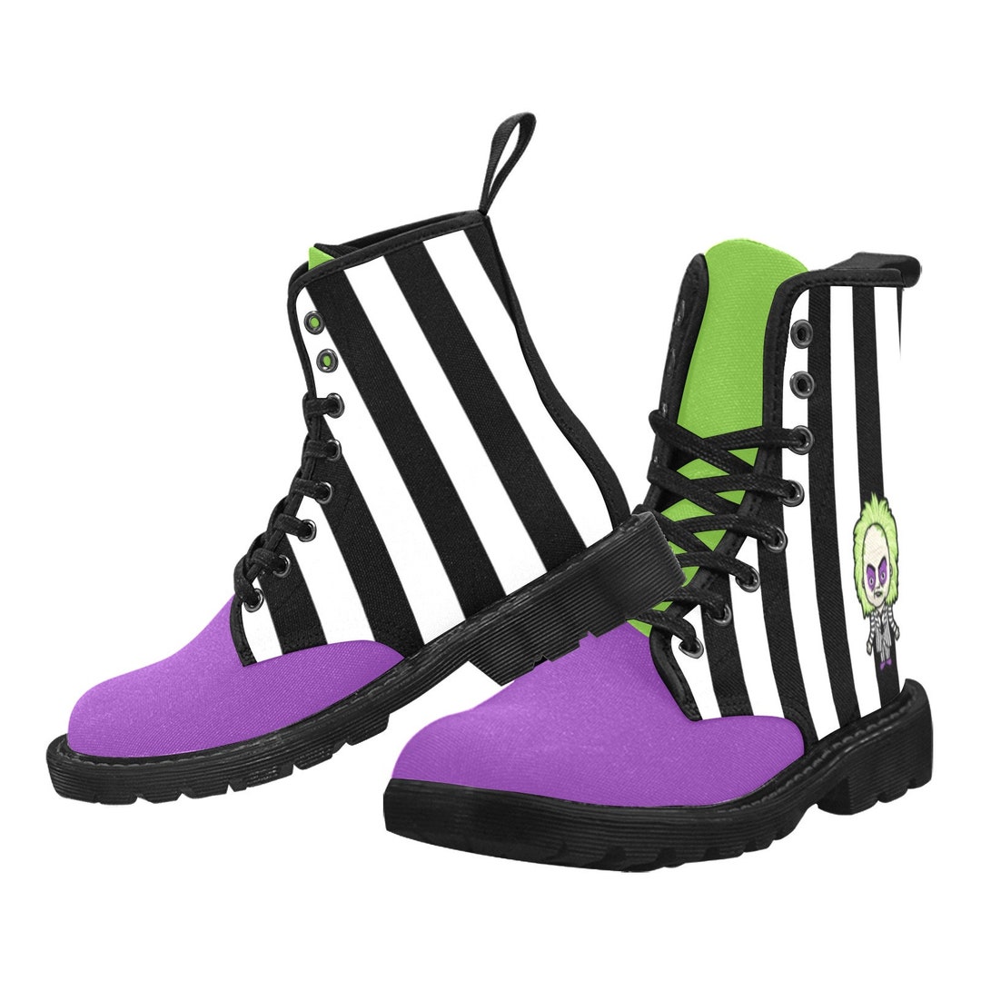 Beetlejuice Inspired Combat Boots Unisex - Etsy