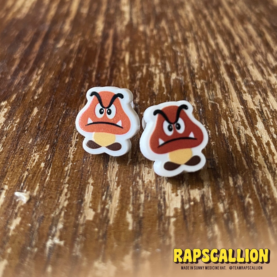 NES Goomba Inspired Earrings - Etsy