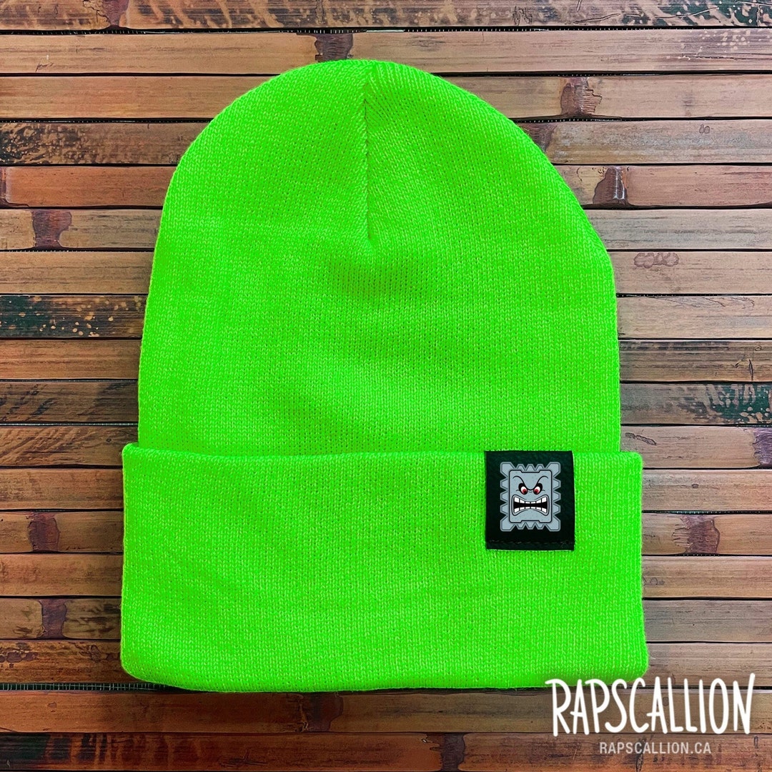 Thwomp Inspired Vegan Leather Tagged Toque - Etsy