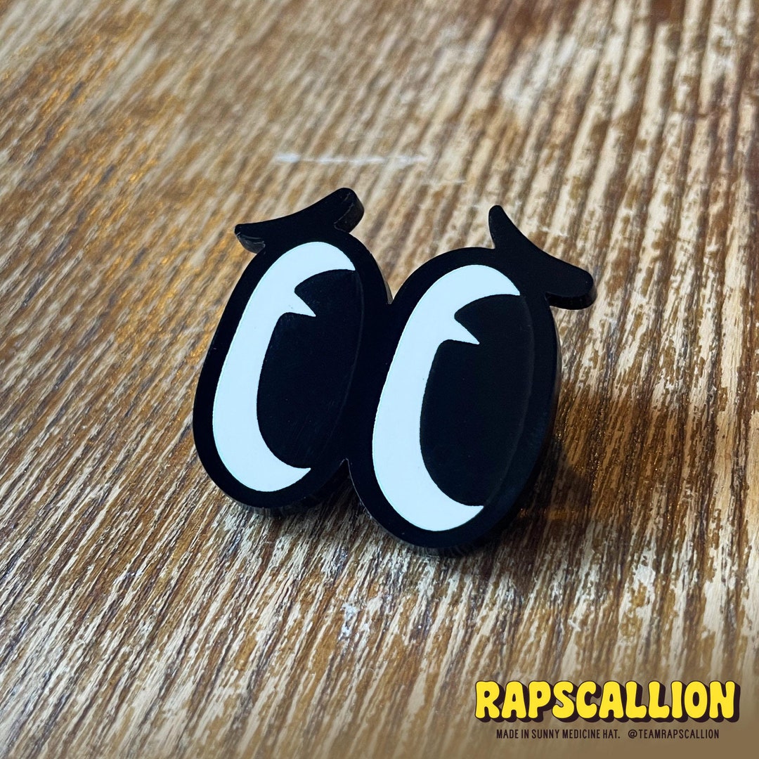 Retro Cartoon Eyes Pin - Etsy