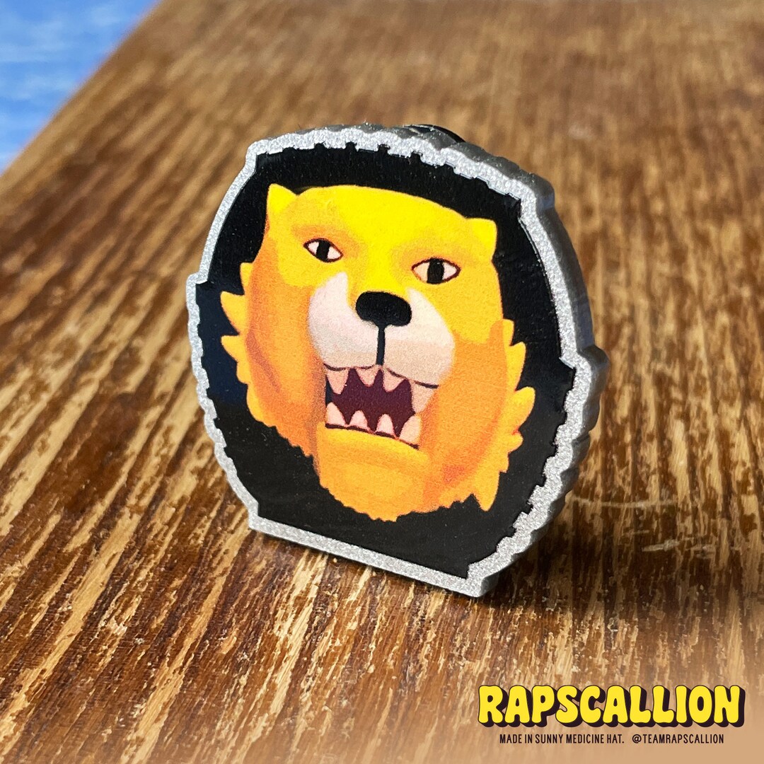 Pee Wee Tiger Bike Siren Glitter Acrylic Brooch - Etsy