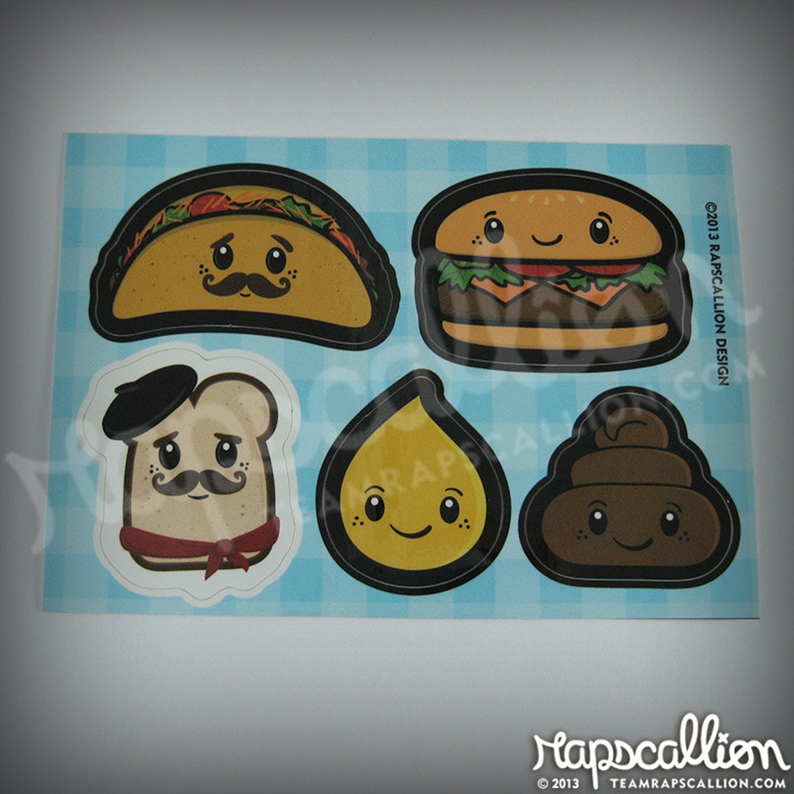Kawaii Food & Poo Sticker Sheet | Etsy