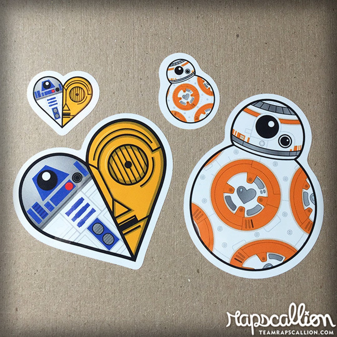 Droid BB8 R2D2 Inspired Sticker Sheet - Etsy