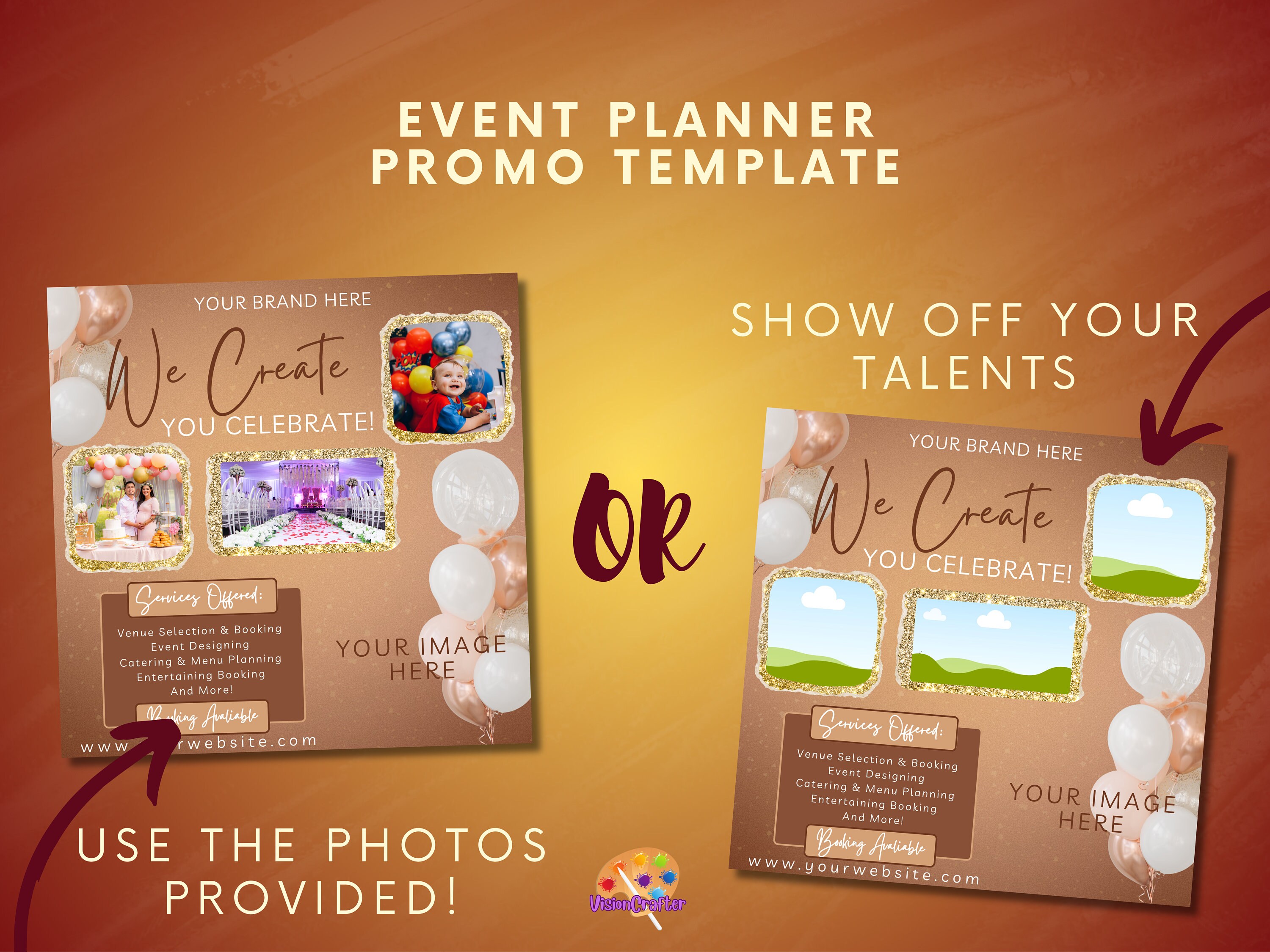 Event Planner Social Media Template: DIY Promo (canva, Instant Download ...