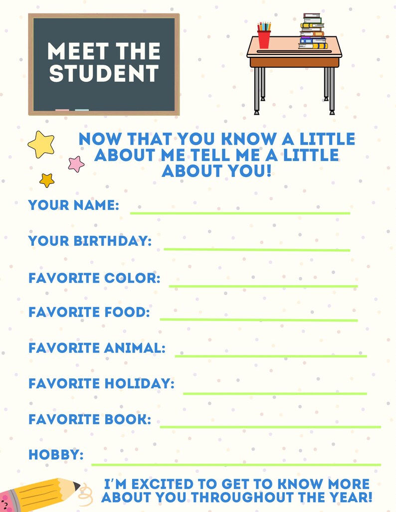 Meet the Teacher Template,teacher Template,meet the Student Template ...