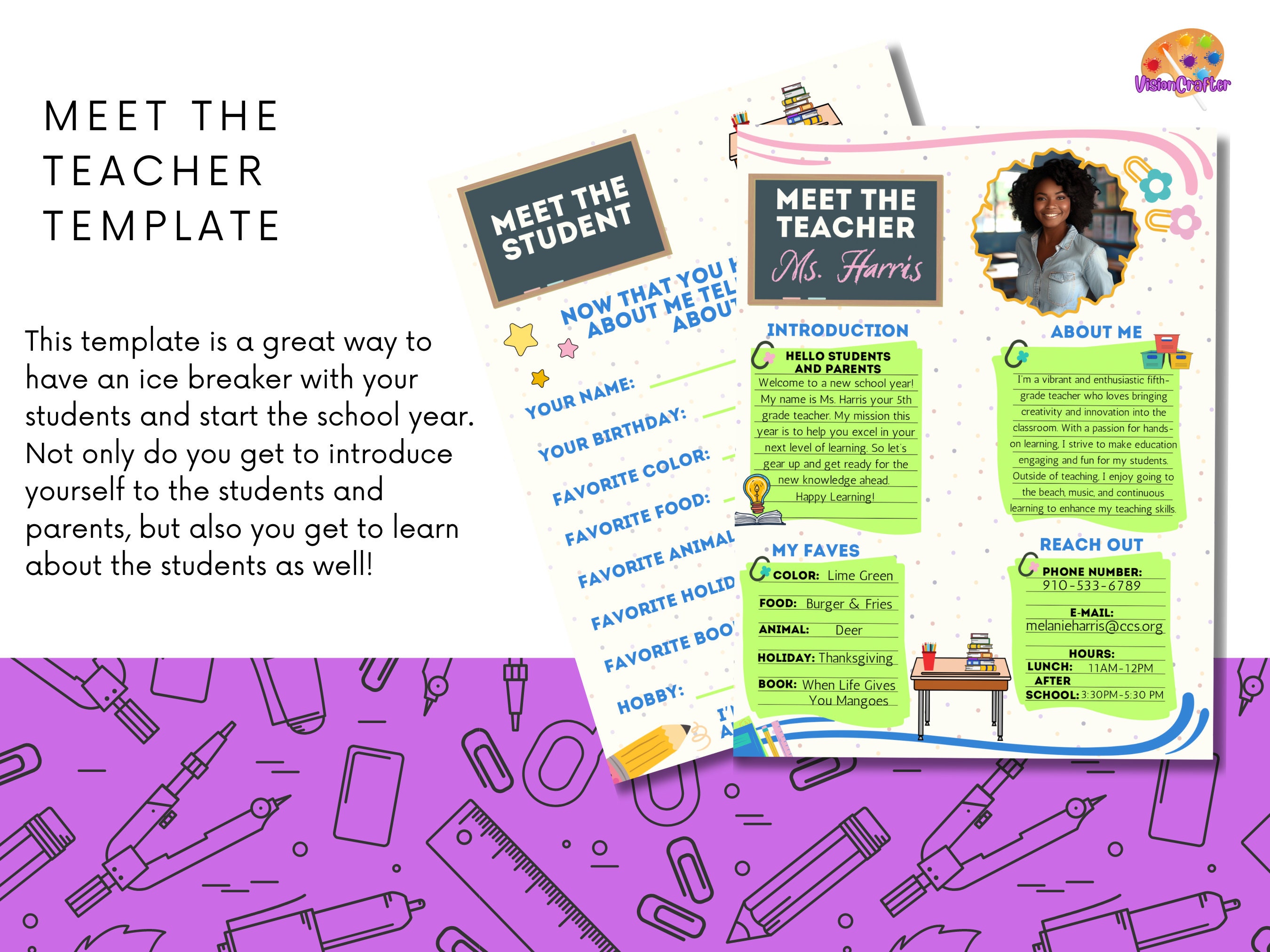 Meet the Teacher Template,teacher Template,meet the Student Template ...