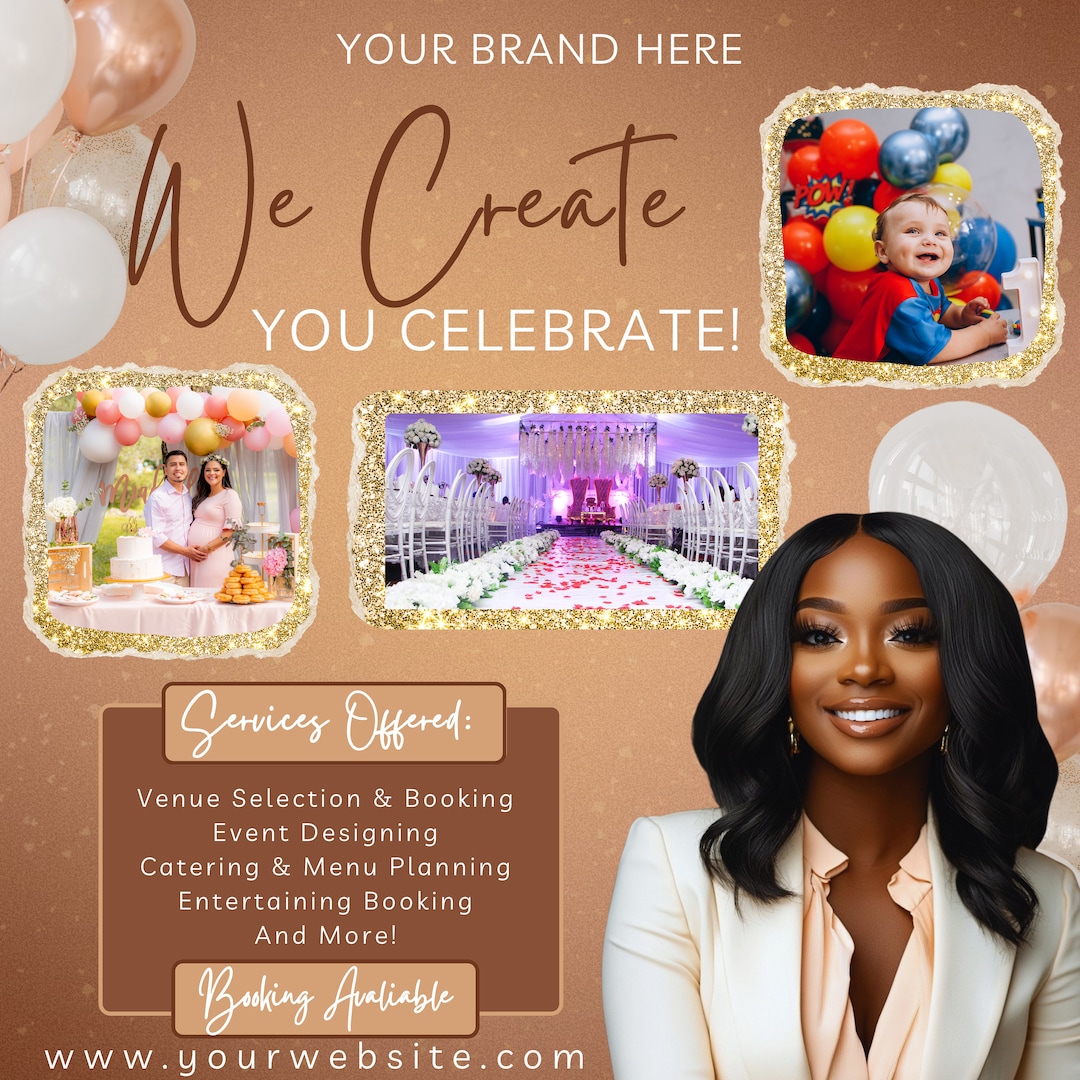 Event Planner Social Media Template: DIY Promo (canva, Instant Download ...