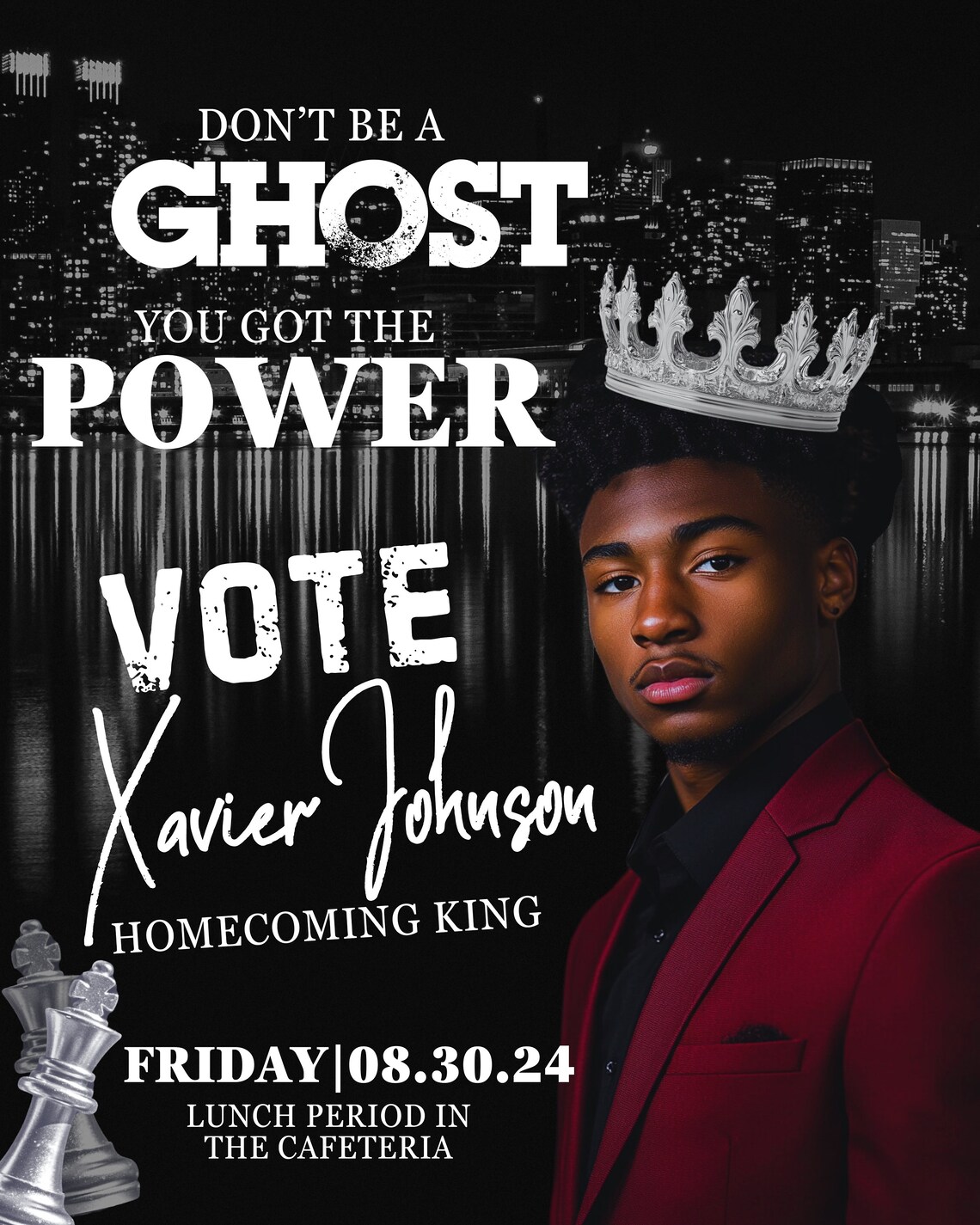 Homecoming King Campaign Flyer: Canva Template (digital Download ...