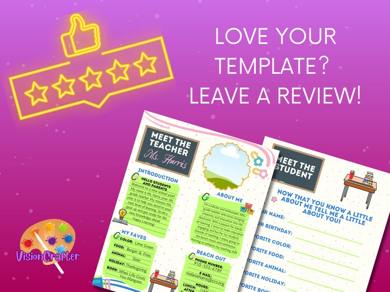 Meet the Teacher Template,teacher Template,meet the Student Template ...