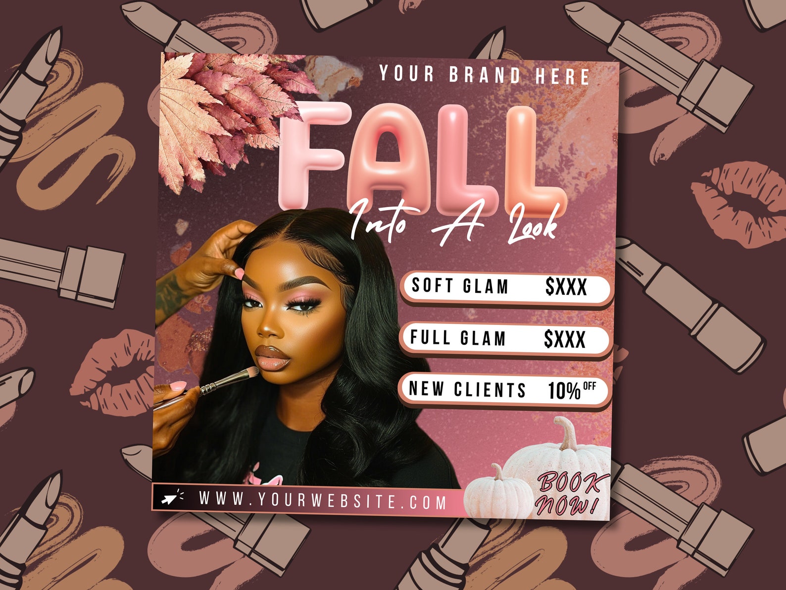 Makeup Flyer Template, Editable Makeup Appointments Flyer, Book Now ...