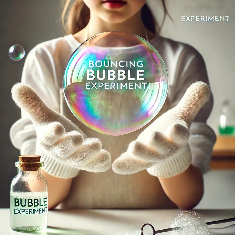 Create the Bouncing Bubble Experiment! DIY Science Kit for Kids, Fun ...