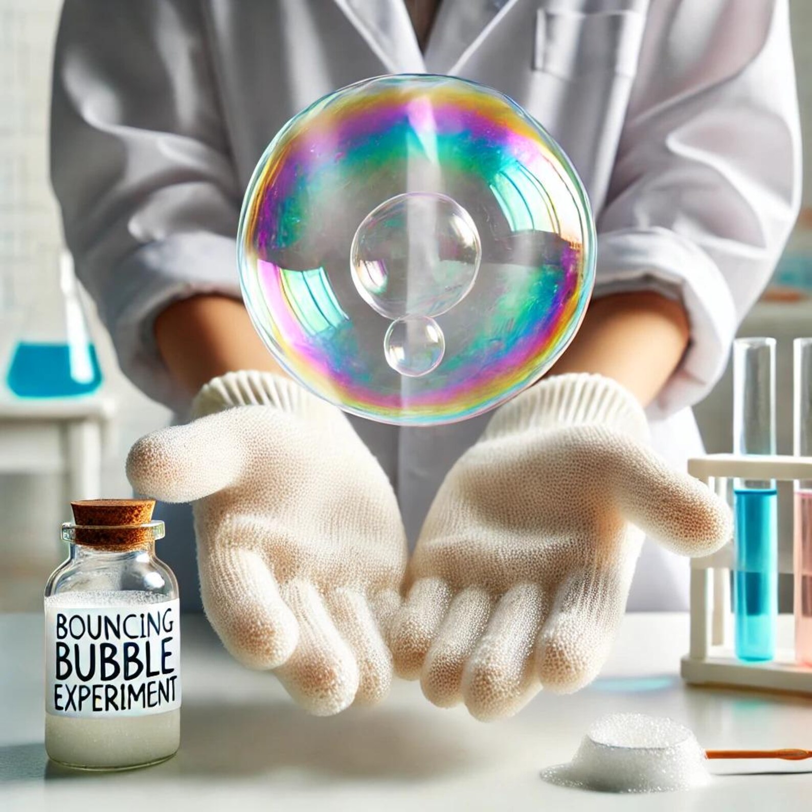 Create the Bouncing Bubble Experiment! DIY Science Kit for Kids, Fun ...