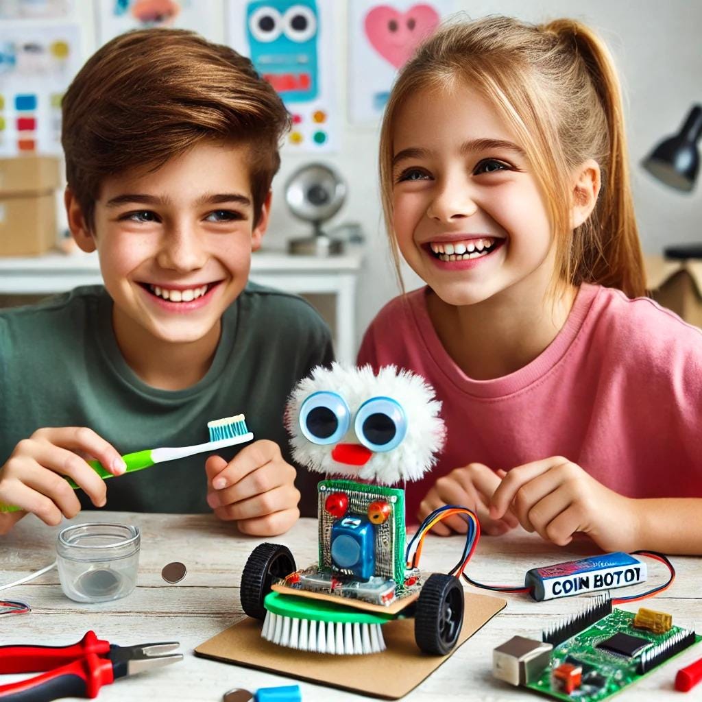 How to Build a Bristlebot: Easy Toothbrush Robot for Kids STEM Fun - Etsy