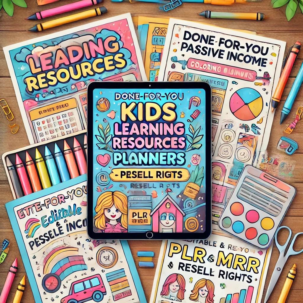 Kids Learning Resources | Planners & Coloring Worksheets | PLR MRR ...