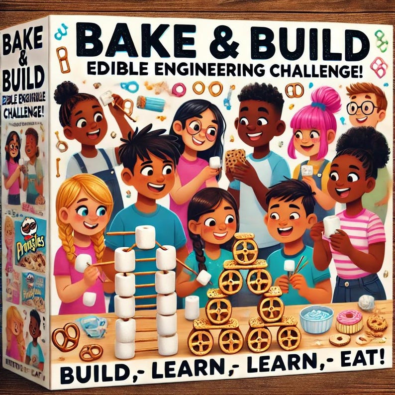 Edible Engineering STEM Kit for Kids – DIY Cookie and Marshmallow ...