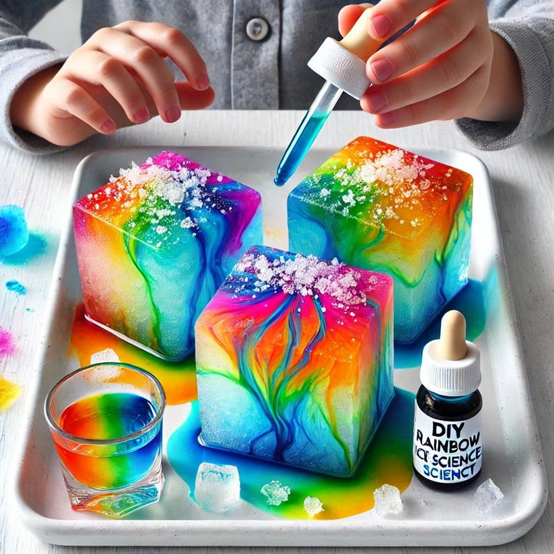 Create Your Magic Rainbow Ice! DIY Science Kit for Kids, Fun Winter ...