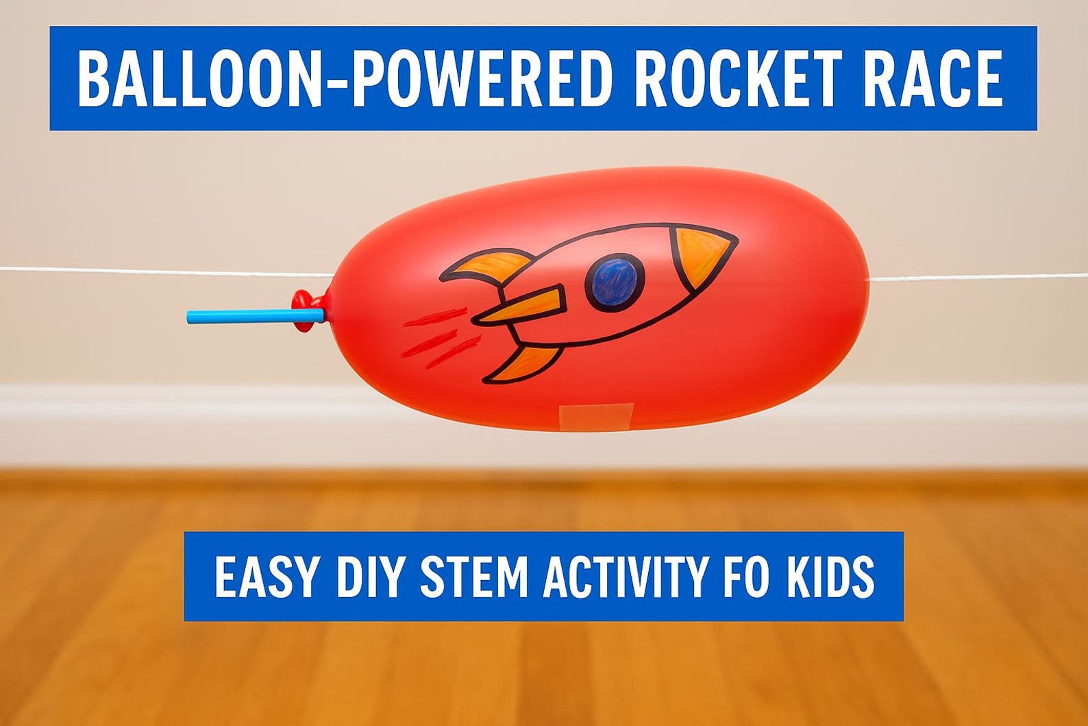 Balloon-powered Rocket Race: Easy DIY STEM Activity for Kids to Learn ...