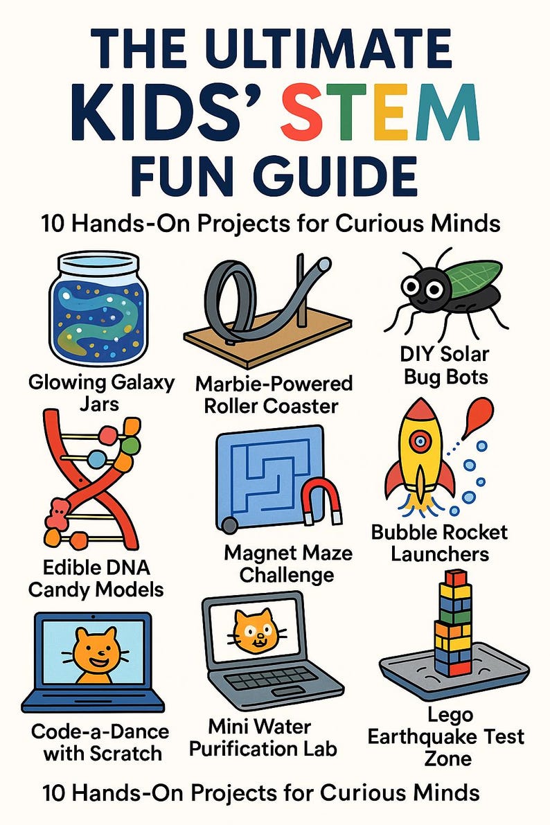 10 Fun & Easy STEM Projects for Kids, Science Experiments, Engineering ...